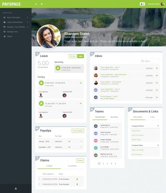 PaySpace Manager & Employee Self Service - Self Service Portal
